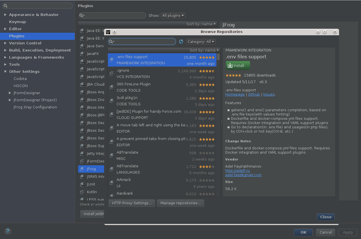 JFrog Intellij IDEA plugin